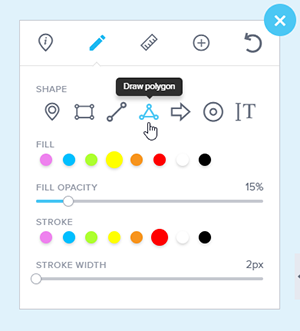 Drawing tools and editing places - GeoResGlobe