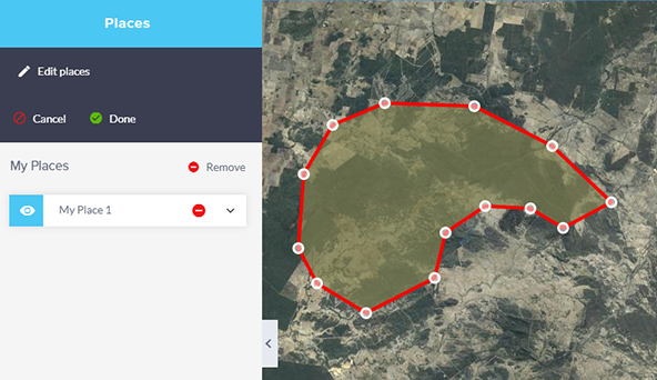 Drawing tools and editing places - GeoResGlobe