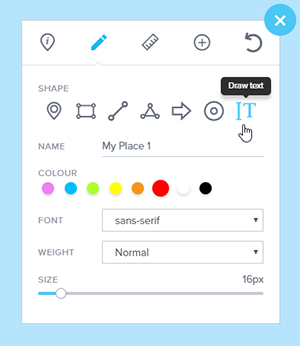 Drawing tools and editing places - GeoResGlobe